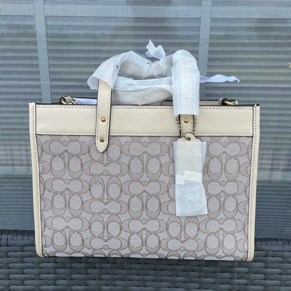 Coach | Bags | Nwtcoach Field Tote 3 In Signature Jacquard Coach ...